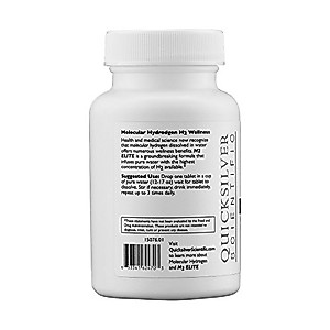 Quicksilver Scientific H2 Elite Tablets - Molecular Hydrogen Water Additive for Energy + Metabolism Support, Perfect for Open Containers - High-Dose Antioxidant Hydrating Drink (60 Dissolving Tablets)