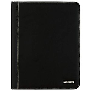 2022 Monthly Padfolio by AT-A-GLANCE, 9" x 11", Large, Executive, Black (7029005)