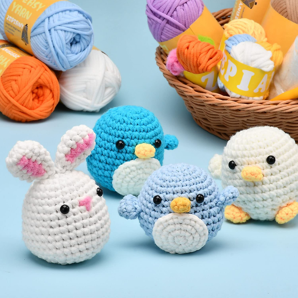 Yarn for Crocheting and Knitting for Beginners with Easy-to-See Stitches, Cotton Nylon Blended Yarn, 2x80m (87.5yds) Pefect for Knitting or Crocheting Blankets, Bags, Rugs, Toys, Pillows(Beige)