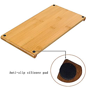 Arlai Serving Trays (10.63 x 5.12x0.39 inch/LxWxH) Tasteful Small Bamboo Gongfu Tea Table Serving Tray 27x13x1cm