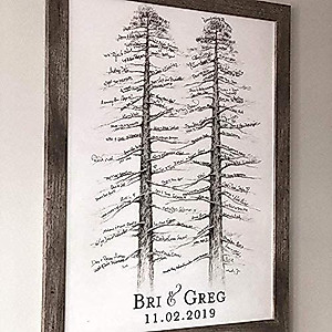 Alternative Wedding Guest Book, Pine Tree Guest Book Custom Wedding Guestbook, Wedding Guest Book Ideas, Rustic Guestbook Tree Alternative, Free Sign, GladPaper