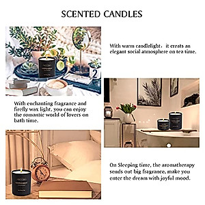 Gifts for Women, Lavender Thyme Candles, Home Scented Candle, 8 oz Fall Soy Candles, Birthday Gifts for Women, Christmas Thanksgiving Gifts for Women, Online Dating Present，Black Gift Box