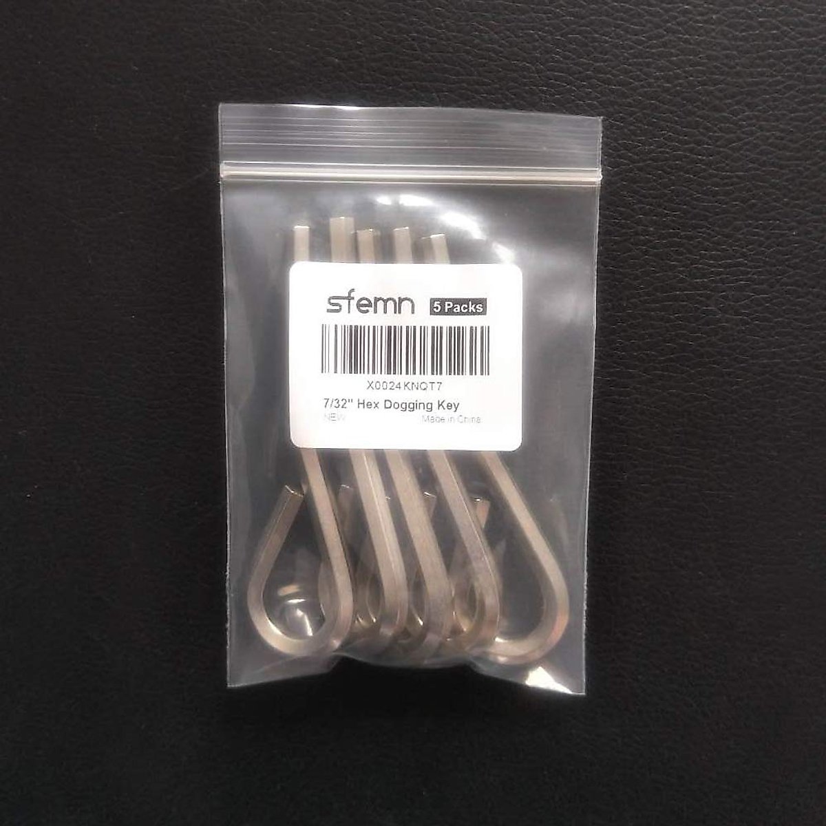 Sfemn 7/32” Hex Key Dogging Key Allen Key with Full Loop, Allen Wrench Door Key for Push Bar Panic Exit Devices, Crash Bar, Gym door, solid Metal – 5 Packs