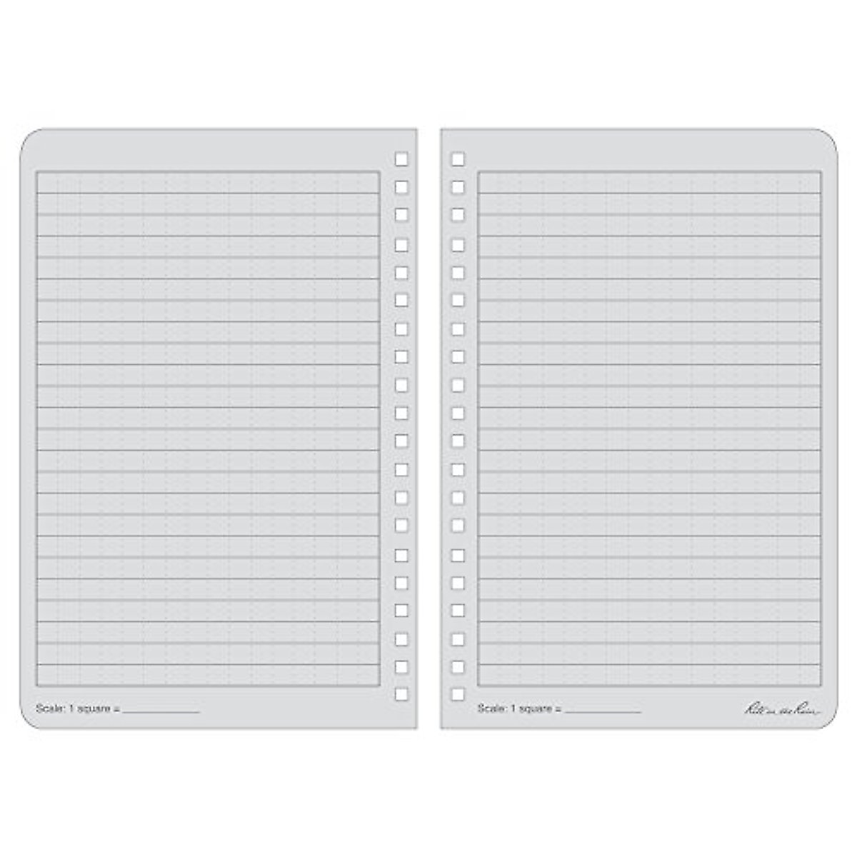 Rite In The Rain All-Weather Side-Spiral Notebook, 4 5/8" x 7", Black Cover, Universal Pattern (No. 773)