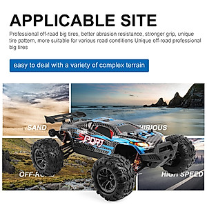 EVTSCAN 1/12 Scale Remote Control Car - 2.4GHZ 4WD Off Road RC Truck, High Speed RC Rock Crawler, Remote Control Off Road Truck for Adults & Kids (Three Batteries)