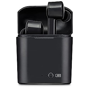 iLive Truly Wire-Free Bluetooth Earbuds, Sweatproof Design, Charging Case, Includes 3 Set of Ear Tips, Black (IAEBT300B)