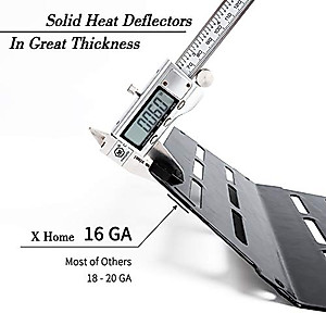 X Home Heavier 65505 Heat Deflectors Replacement for Weber Genesis 300 Series, Genesis E/S-310, E/S-330 (Front-Mounted Control) Grill Parts, Porcelain-enameled, 2-Pack