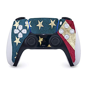 ITS A Skin Skins Compatible with Sony Playstation 5 Console Disc Edition - Protective Decal Overlay Stickers wrap Cover - Merica Flag Pattern