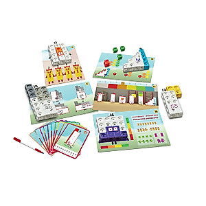 hand2mind Numberblocks MathLink Cubes 11-20 Activity Set, 30 Numberblocks Activities Linked to TV Episodes, 155 NumberBlocks MathLink Cubes, Numberblocks Toys, Math Cubes, Homeschool Supplies