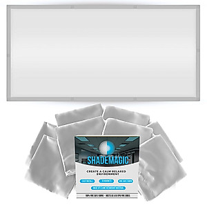 ShadeMAGIC Fluorescent Light Covers for Classroom or Office - Light Filter Pack of (4); Eliminate Harsh Glare That Causing Eyestrain and Head Strain. Office Classroom Decorations Light Diffusers Gray