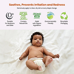 Mommy Care Organic Baby Diaper Rash Cream - Calendula Natural Organic Gentle Baby Diaper Cream Paste 80ml/2.7oz Soothing, Prevents Rash for Newborns & Infants