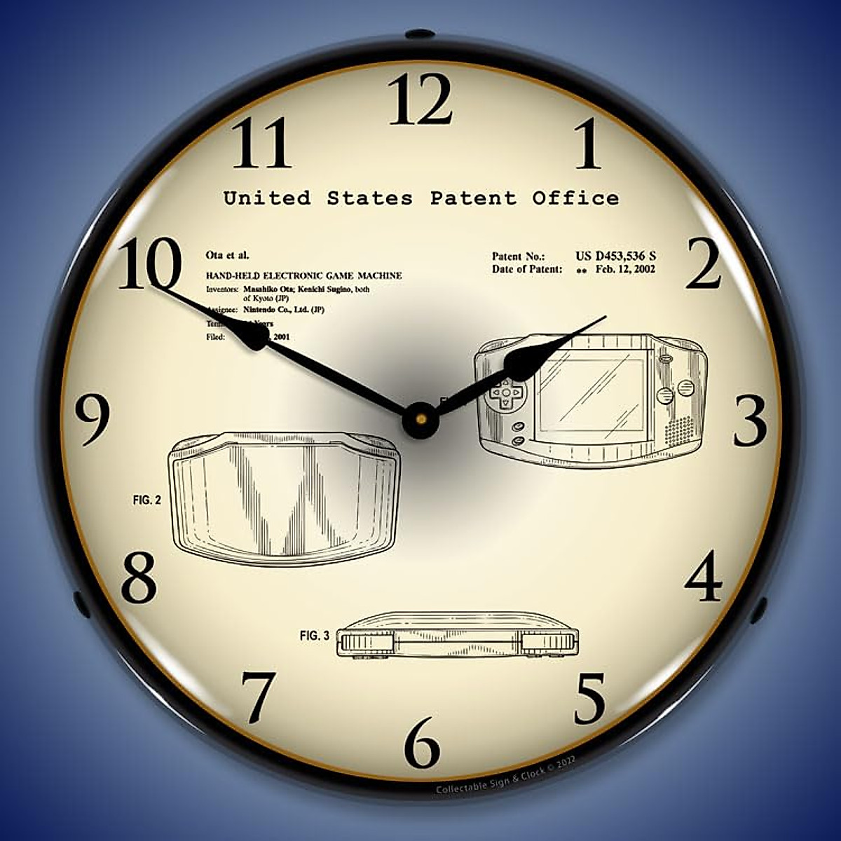 Collectable Sign and Clock Gaming Console Advance Hand Held Electronic Game 2001 6 of 29 Gaming Patents Clocks