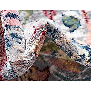 Rugs.com Charleston Collection Rug – 4' x 6' Multi Low-Pile Rug Perfect for Living Rooms, Large Dining Rooms, Open Floorplans