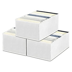 Wardrobe Clothes Organizer, NEW Sturdy Clothes Organizer for Folded Clothes, 6-Grid Collapsible Storage Bins Cubes Organizers, with Waterproof Fabric, Suitable for Closet/Wardrobe/Drawer