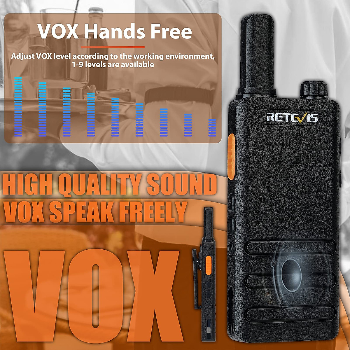 Retevis RT22P,New Version of RT22(2.0),Portable FRS Two-Way Radios,Walkie Talkies for Adults Rechargeable,1620mAh Battery,USB-C,VOX,Radio Walkie Talkie Business School Restaurant Retail(10 Pack)