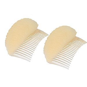 2Pcs Charming Bump It Up Volume Inserts Hair Comb Do Beehive Hair Stick Bun Maker Tool Hair Base Styling Accessories for Women Lady Girl (Beige)