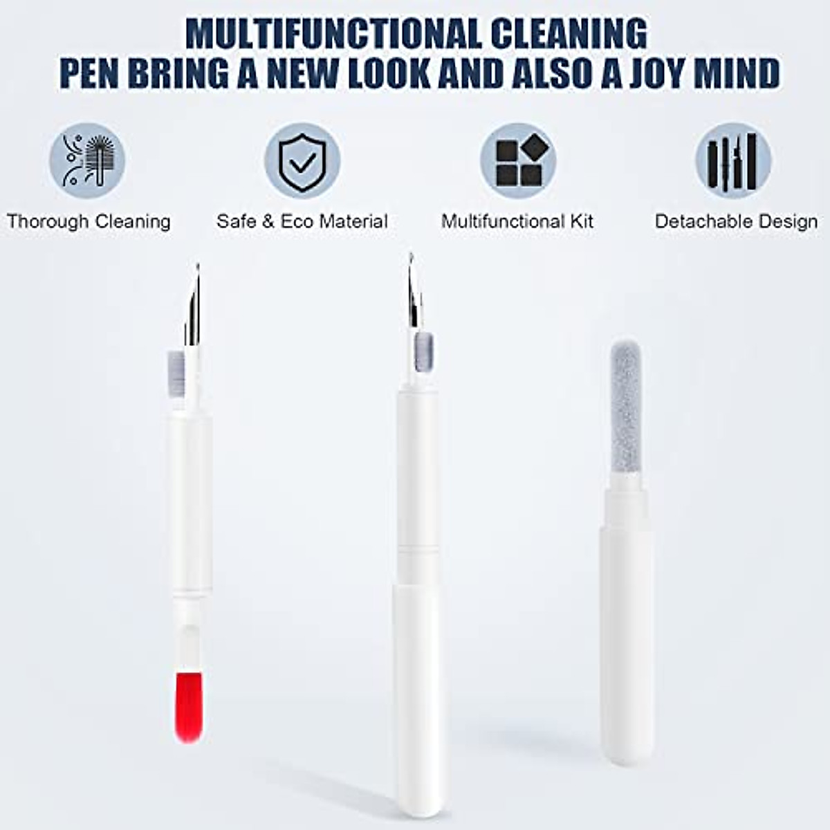 Airpod Pro Cleaning Pen with Charging Case, Earbuds Cleaner Kit with Soft Brush,with Multi Function for Earphones, Camera,Mobile Phone, Computer Keyboard