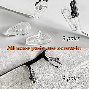 Eyeglass Repair Kit, PTSLKHN Sunglasses Repair Tool Kit with Eyeglass Screws, Precision Screwdriver Set, Tweezer and Nose Pads for Glasses and Watch Repair, Nose Pad Replacement