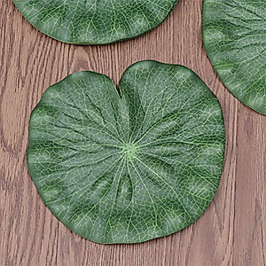 PRETYZOOM 10pcs Artificial Lily Pads Simulation Foam Lotus Leaf Floating Lily Pads for Fish Tank Pond Pool Decor (15cm)