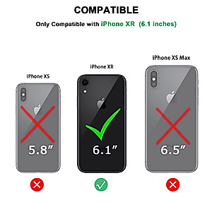 TENDLIN Compatible with iPhone XR Case Crystal Clear Hard Back Soft Bumper Protective Case (Black)