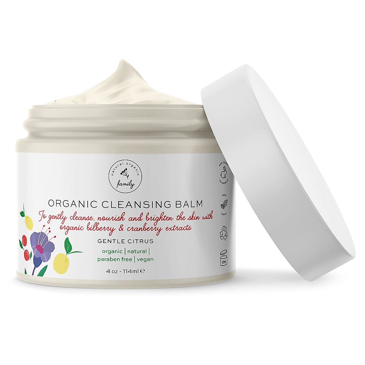 Natural Organic Hydrating Cream Cleanser | Gentle and Nourishing Organic Facial Cleanser for Women | Gently Removes Dirt and Impurities