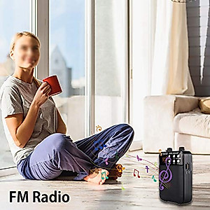 Retekess TR619 Voice Amplifier for Teachers, Rechargeable PA System Speaker with Recording, AUX, Echo, FM Radio, Voice Amplifier Portable for Classroom, Trainer, Meetings, Outdoor