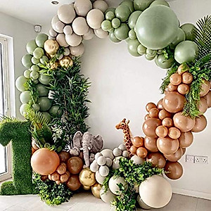 Tan Brown Balloons 12 Inch 50 Pack Retro Cocoa Balloons Baby Shower Balloon Wedding Bridal Shower Birthday Neutral Jungle Party Decorations