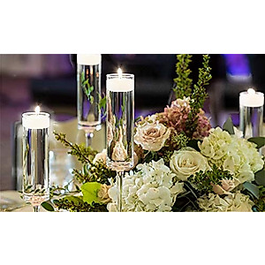 D'light Online Large White Floating Candles 3 Inch Bulk Pack for Events, Weddings, Spa, Home Décor, Special Occasions, Cylinder Vases, Centerpieces at Wedding, and Holiday Decorations (Set of 72, White)