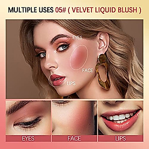 Liquid Blush, Soft Cream Liquid Blush for Cheeks, Light Weight,Long Lasting, Smudge Proof, Natural-Looking, Dewy Finish, For Natural-looking Flush & Everyday Wear (01#)