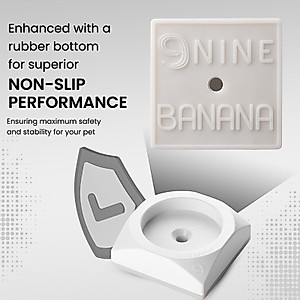 NINE BANANA 1st Nonslip Sturdy & Stylish Matte White Square Gate Wall Protector (4 Pack x 1Set) - Safety Wall Pads for Child Dogs Pet Gates, Doorways, Stairs, Gates with Door