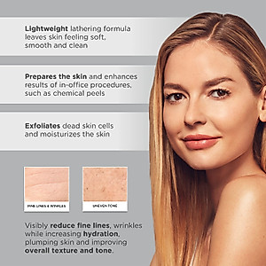 Glytone Mild Cream Cleanser with 3.4 Free Acid Value Glycolic Acid, Glycerin, Creamy for Dry Skin, Citrus Oil, Exfoliate and Moisturize, 6.7 oz