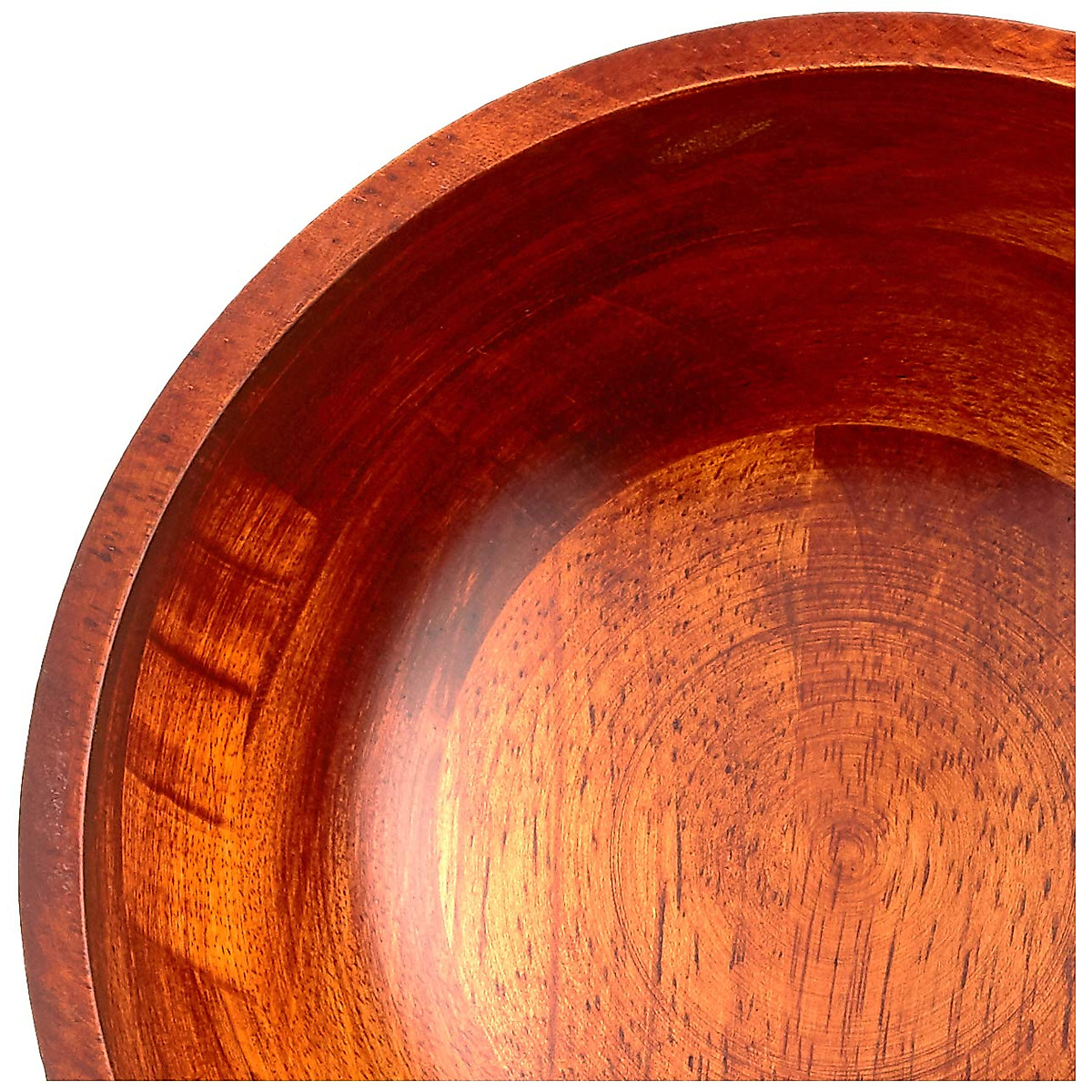 Lipper International Cherry Finished Wavy Rim Serving Bowls for Fruits or Salads, Matte, Small, 7.5" x 7.25" x 3", Set of 4 Bowls