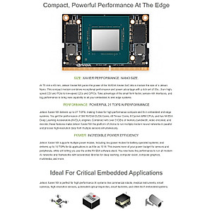 Waveshare Jetson Xavier NX A Small AI Supercomputer for Embedded and Edge Systems with 16GB EMMC Supports All Popular AI Frameworks-16 GB Memory