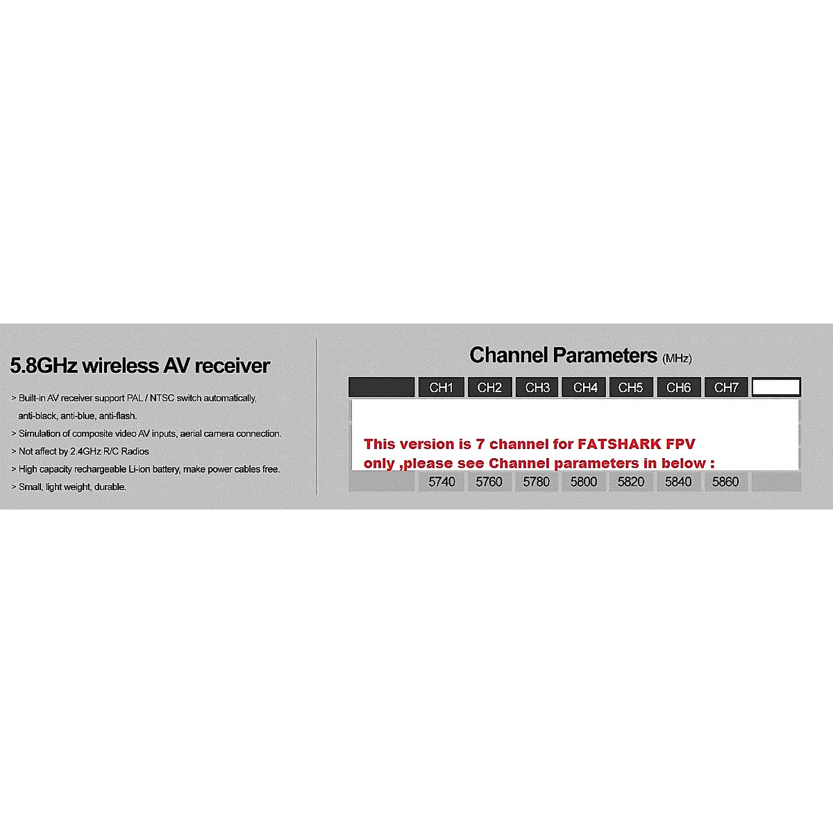 Lilliput 664/w 7" IPS Screen 1280x800 5.8ghz Fat Shark Receiver for Hd Fpv Monitor W/sunhood for FPV or Aero Photography 16:9 or 4:3 Adjustable Display Ratio, No Blue Screen Outdoor Works with DJI Phantom Drones Quadcopter By Viviteq INC