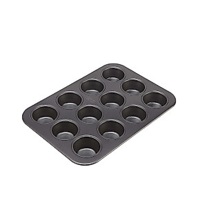 Chicago Metallic 12-Cup Muffin Pan, 15.75-Inch-by-11-Inch, White