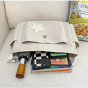 Cute Messenger Bag for Women Men Canvas Crossbody Shoulder Bag with Side Pockets Large Laptop Bag Canvas Tote (Red)