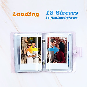 2Packs 36 Pockets Mini Photo Album for Fujifilm Instax Mini Instant Film, Polaroid Snap, Z2300, SocialMatic Instant Cameras & Zip Instant Printer (purple)