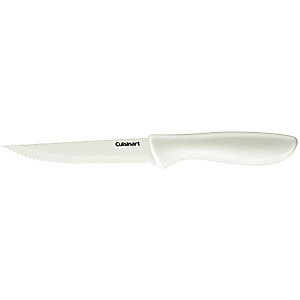 Cuisinart C55-6PCSW Advantage Ceramic Coated Serrated Steak Knife 12 Pieces Set White