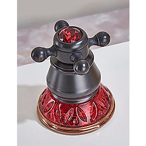 SJQKA-Faucet All copper, black bronze, three piece basin, hot and cold water faucet, double three hole platform, basin art head