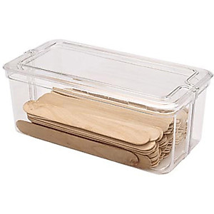 Pioneer Plastics 149C Clear Rectangular Plastic Container, 7.375" W x 3.6875" D x 3" H, Pack of 2