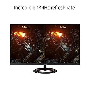 ASUS TUF Gaming 27” 1080P Monitor (VG279Q1R) - Full HD, IPS, 144Hz, 1ms, Extreme Low Motion Blur, Speaker, FreeSync Premium, Shadow Boost, VESA Mountable, DisplayPort, HDMI, Tilt Adjustable,Black