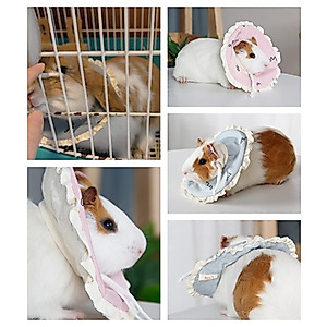 KUNBIUH Adjustable Guinea Pig Cone Pet Recovery Collar,Soft Pet Recovery Collar for Rabbits/Chinchilla/Kittens After Surgery Wound Healing,Elizabeth Neck E-Collar for Small Animals (S)