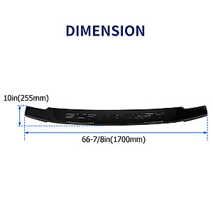 ECOTRIC Black Hood Deflector Bug Shield Compatible with 2017 2018 2019 2020 2021 2022 Ford F250 F350 Super Duty Guard Bonnet Hood Protector