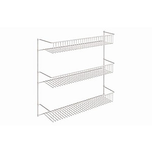 ClosetMaid 8279 24-Inch Wide Laundry Utility Hanger Shelf , White & 3-Tier Hanging Wall Mounted Metal Rack for Spices, Shelf Storage, Pantry Organization, Laundry, Kitchen, Bathroom, White, 8022