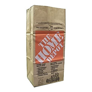 Home Depot Heavy Duty Brown Paper 2-Ply, 30 Gallon Lawn, Leaf, Yard Waste Bags Value Bundle – Great for Home and Garden (6 Total Bags included)