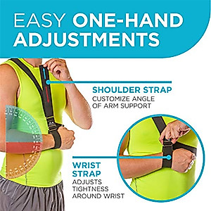 BraceAbility The Shoulder Sling - Patented Arm Support Strap and Waterproof Clavicle Immobilizer Brace for Broken Collarbone, Torn Rotator Cuff, Dislocation or AC Separation (Universal)