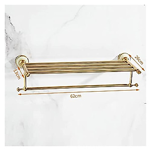 Towel BAR Rack Towel Rail for Bathroom,All Copper European Hand Towel Holder,Jade Bath Towel Rail,Bathroom Hardware Bathroom Rack Towel Bar/Towel Rack (Color : Double Rod, Size : Christmas Reindeer