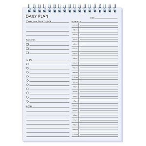 24 Hour Daily Planner - Daily To Do List for Work & Personal Life, Productivity Planner, Everyday Planner, Daily Schedule, 6.5 x 9.8