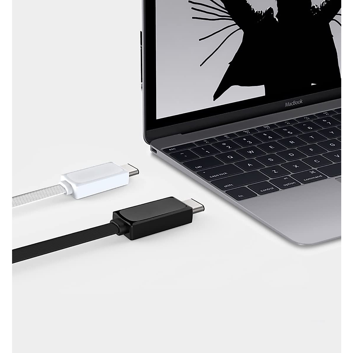 Quick Power Flat USB-C Cable Works for Microsoft Surface Duo 2 with USB 3.0 Gigabyte Speeds and Quick Charge Compatible! (Black 3.3ft1M)