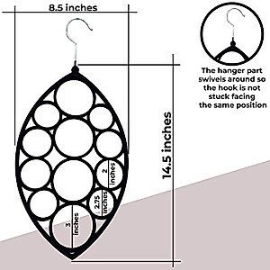 Petenina Scarf Hanger Organizer - Scarf Organizer for Closet - Scarf Hangers for Closet – Hijab Hanger Organizer – Space Saving Hijab Organizer, Scarves Hanger Organizer, Stole Hanger & More!